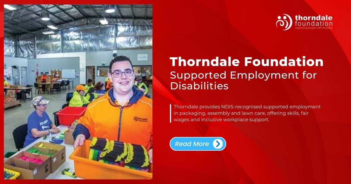 Supported Employment for Disabilities | Thorndale Foundation
